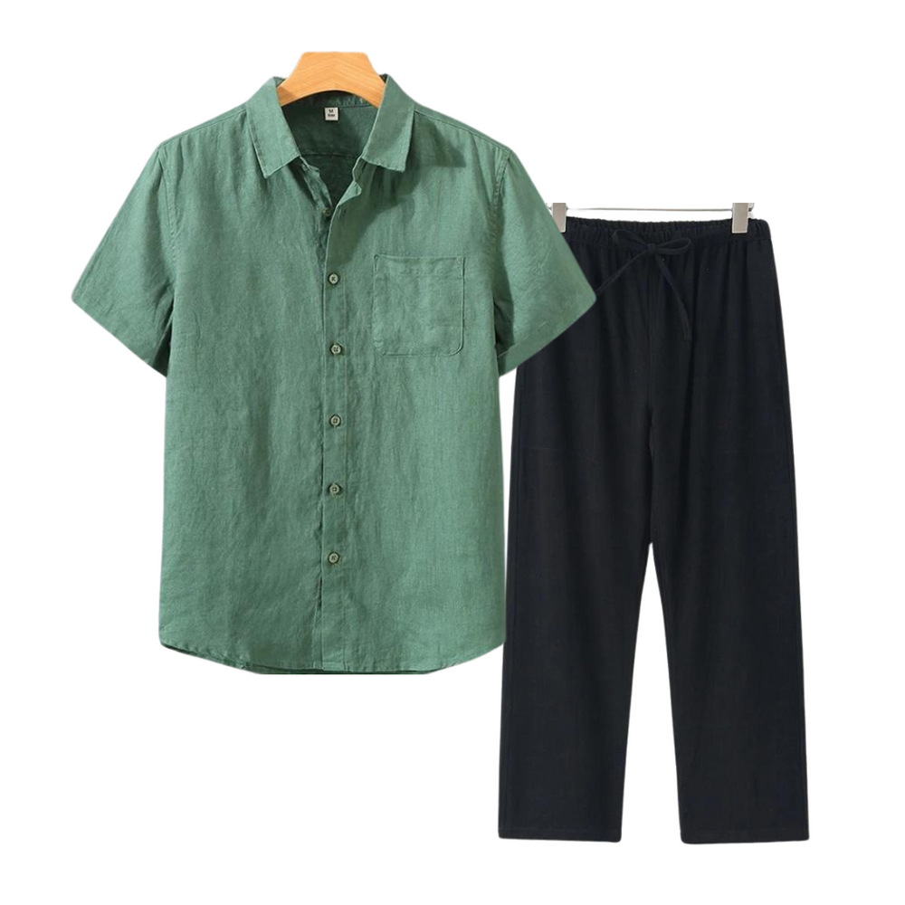 Old Money Linen Outfits (Short-sleeve)